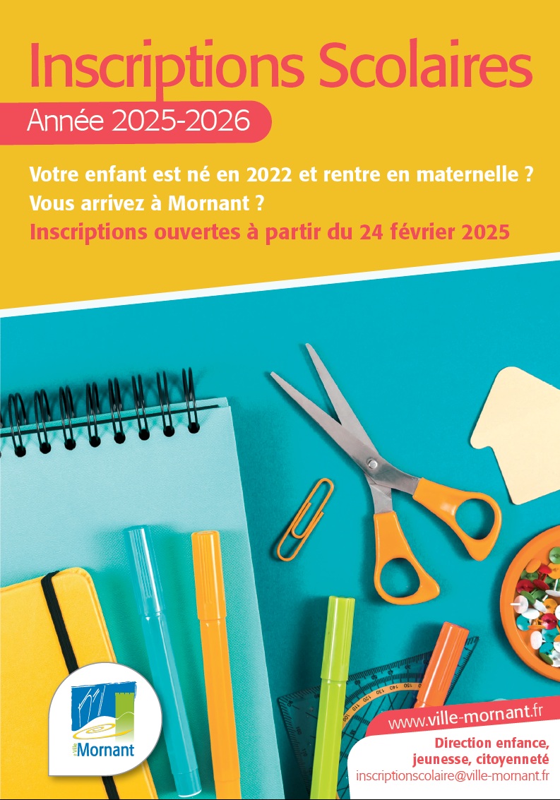 Ville de Mornant (Rhône), Site Officiel - Inscriptions scolaires 2025-2026